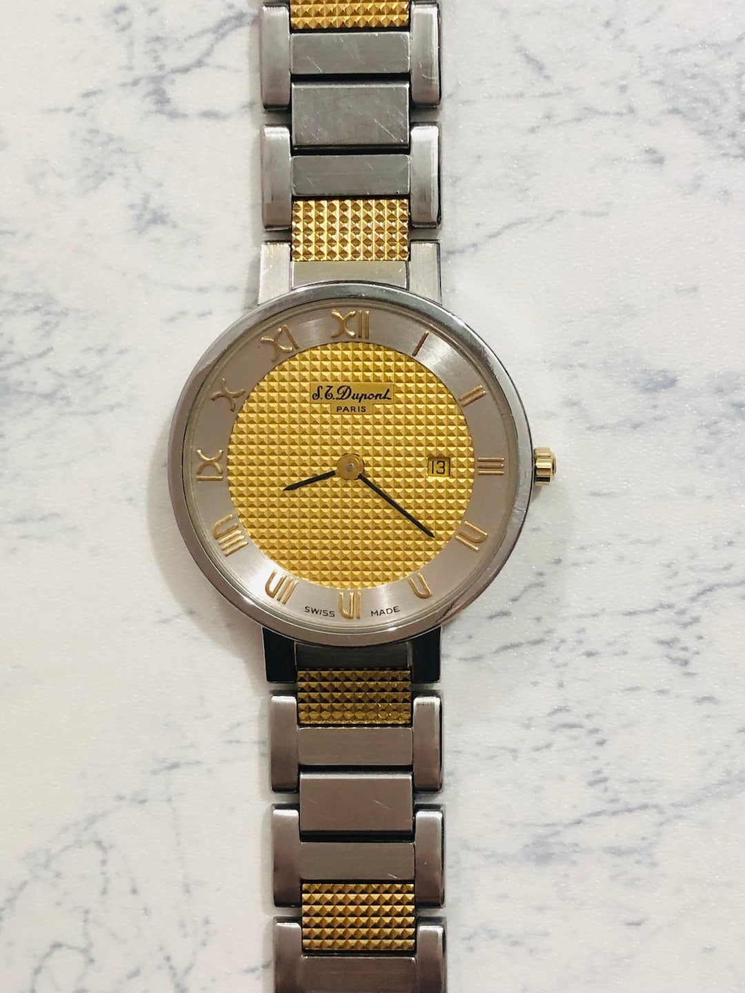 ST Dupont Gold Plated Watch Honeycomb Ronde Paris - Etsy