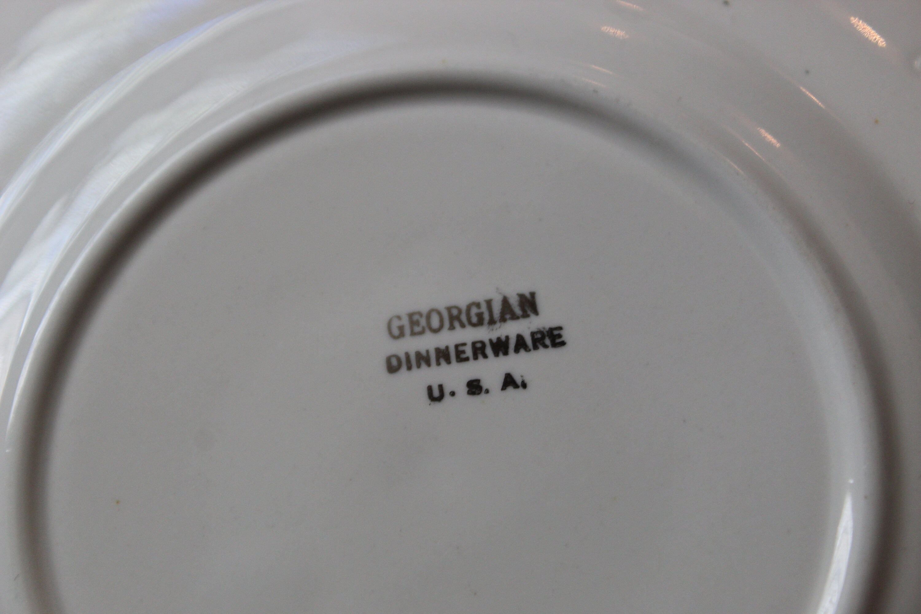 Vintage Georgian Dinnerware 1940s Rose Floral Plate Set of Two (2) 22k ...