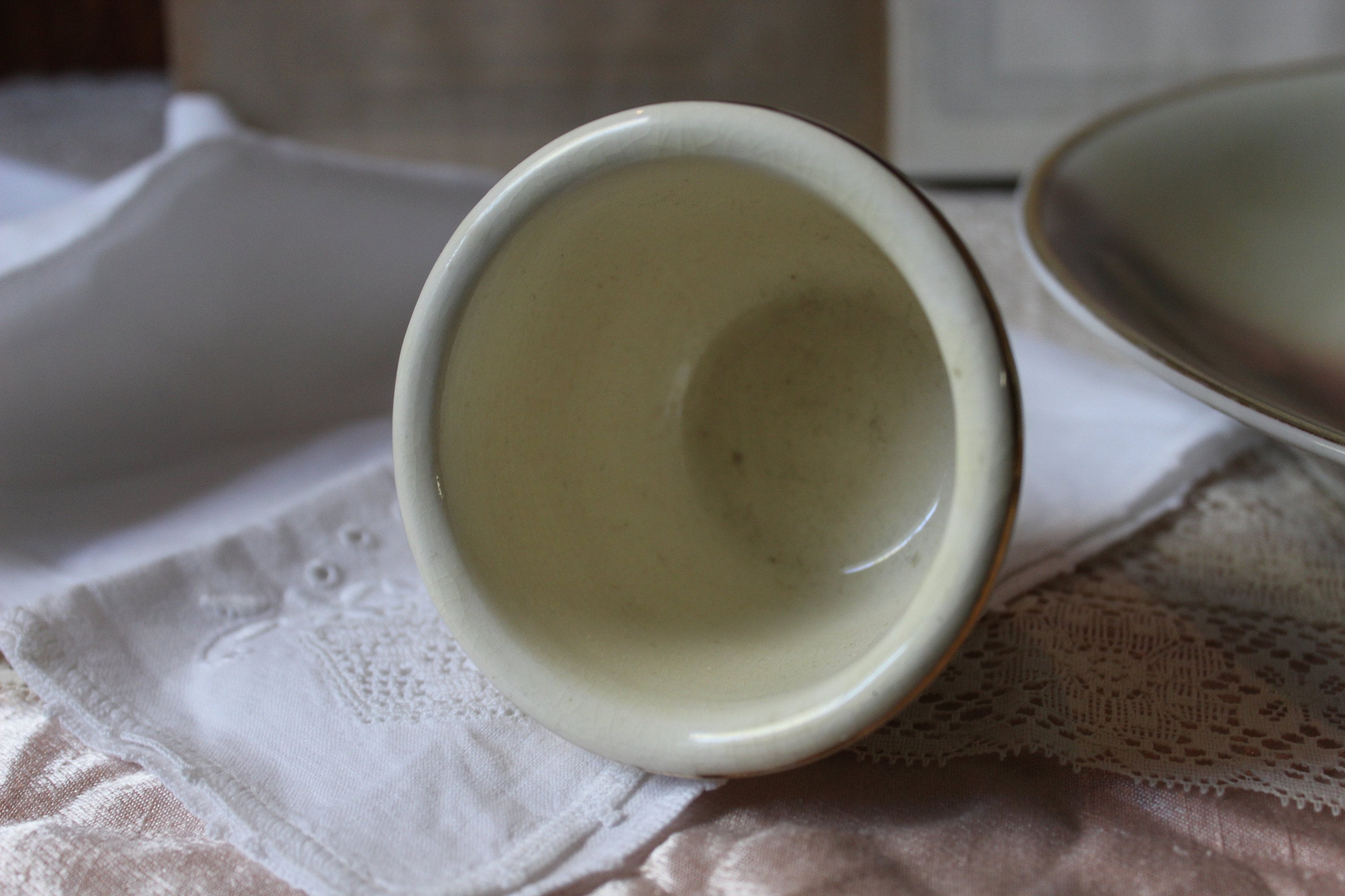 Vintage 1930s Crown Potteries Ovenware Small Custard Cup Pot Ramekin ...