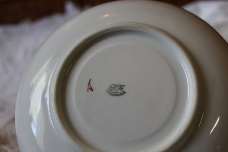 Vintage EPIAG DF Dallwitz Czechoslovakia Bird Floral Motif China diana ...