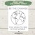 One Earth One Love Printable Coloring Sheet | Earth Day Coloring Page ...