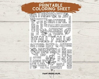 Halloween Printable Coloring Sheet | Coloring Page | Fall Coloring ...