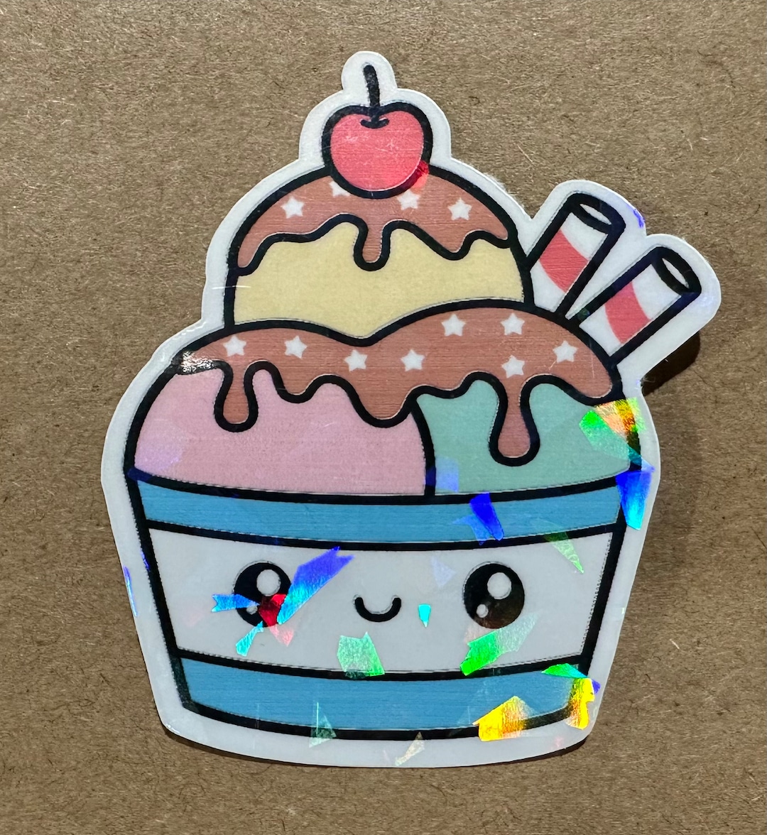 Cute Ice Cream Sticker With Ice Sickles Design Water Proof - Etsy