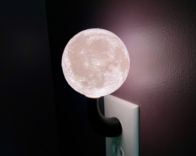 Full Moon Night Light, White or Color-changing - Etsy