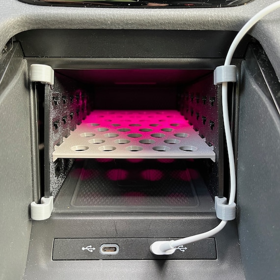 Cubby Shelf With Cable Organizers for VW ID.4 - Etsy