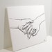 Original Canvas Painting, Hands Holding, Black and White - Etsy