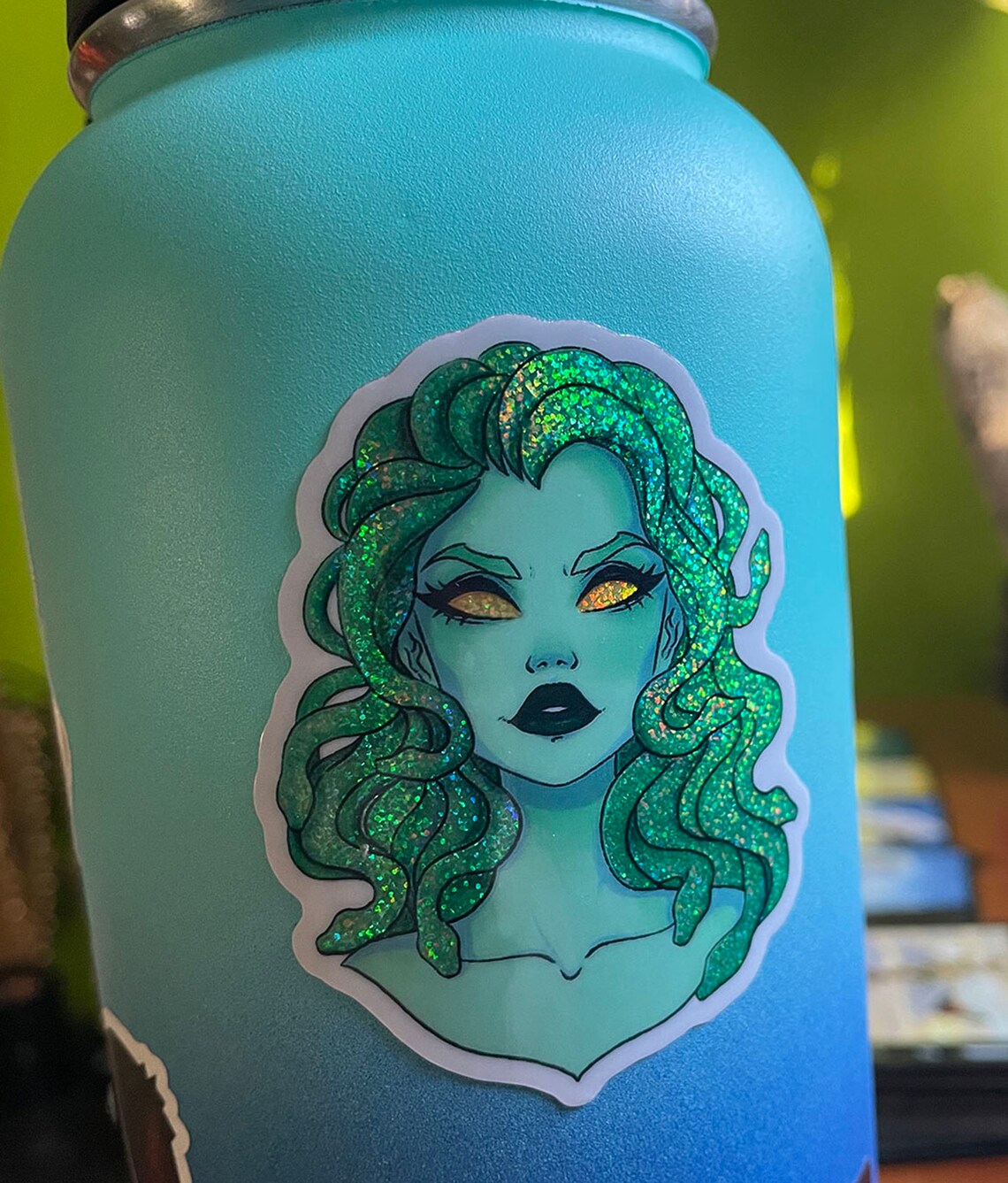 Holographic Medusa Sticker Vinyl Sticker Mythology Fantasy - Etsy