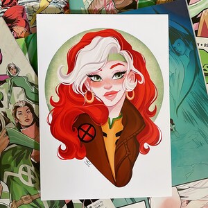 Rogue X-men Art Print, X-men, Gambit, Fanart, Illustration, Fanart - Etsy
