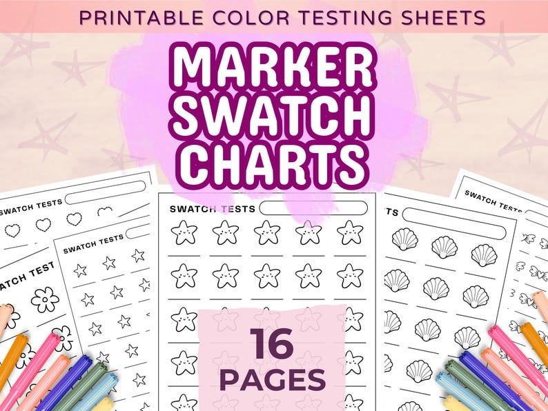 Printable Marker Swatch Charts | Color Tracker for Copic, Alcohol ...
