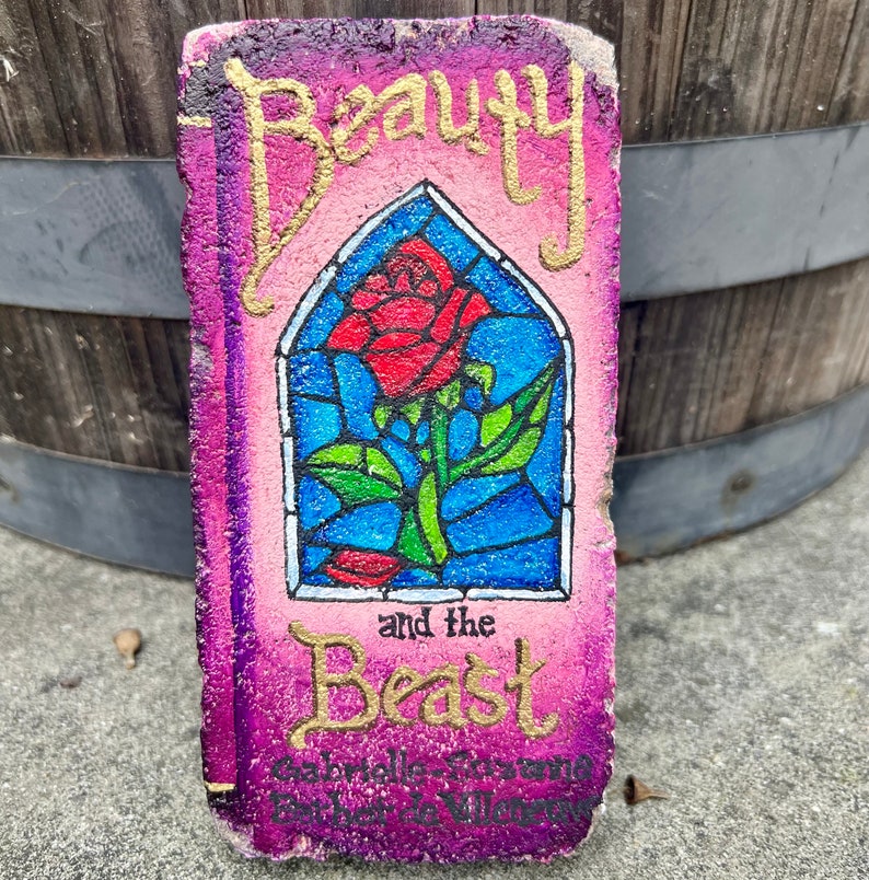 Beauty and the Beast Garden or Mantle Brick Book - Etsy