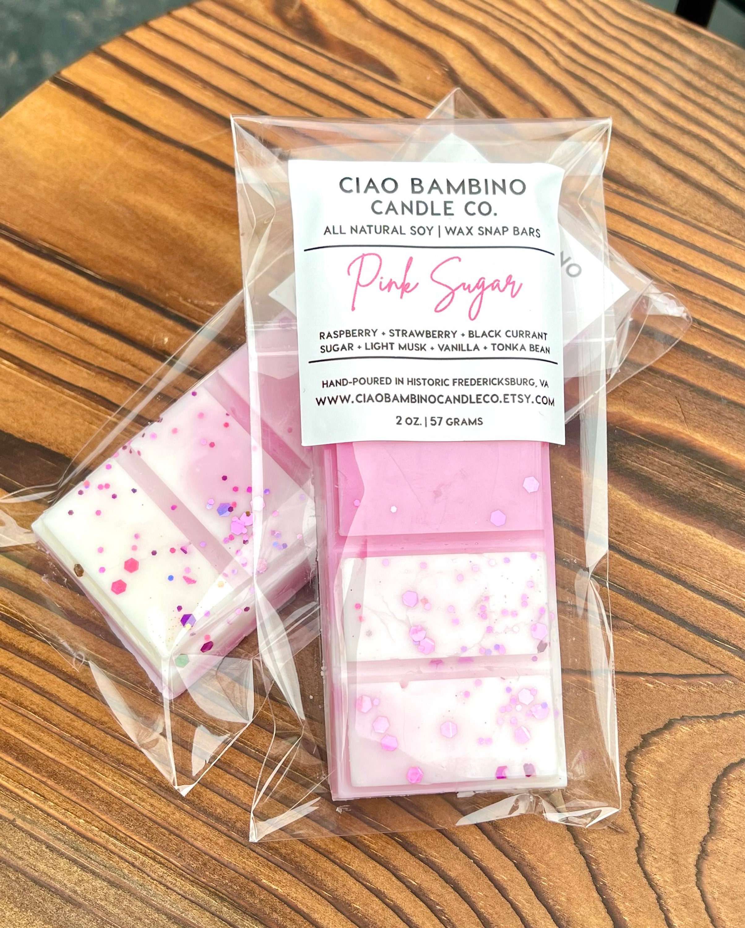Pink Sugar Snap Bars / Highly Scented Soy Wax Snap Bars / - Etsy