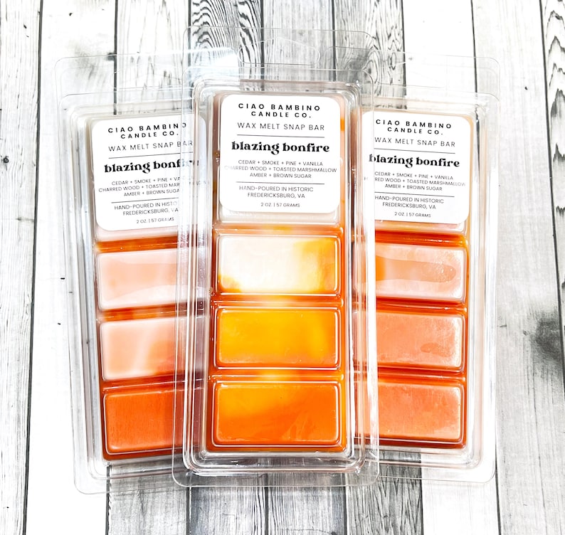 Blazing Bonfire Wax Melt Snap Bar: Smokey Autumn Fragrance - Etsy