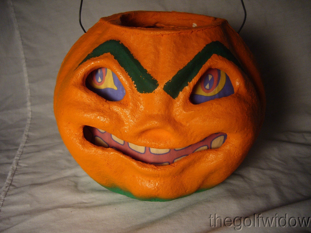Christopher James Sinster Grinning Jack O Lantern Bucket Retro - Etsy