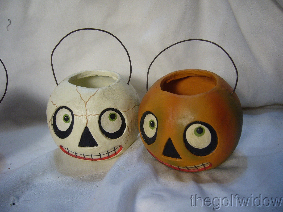 Three Bethany Lowe Halloween Character Buckets Ornaments - Etsy