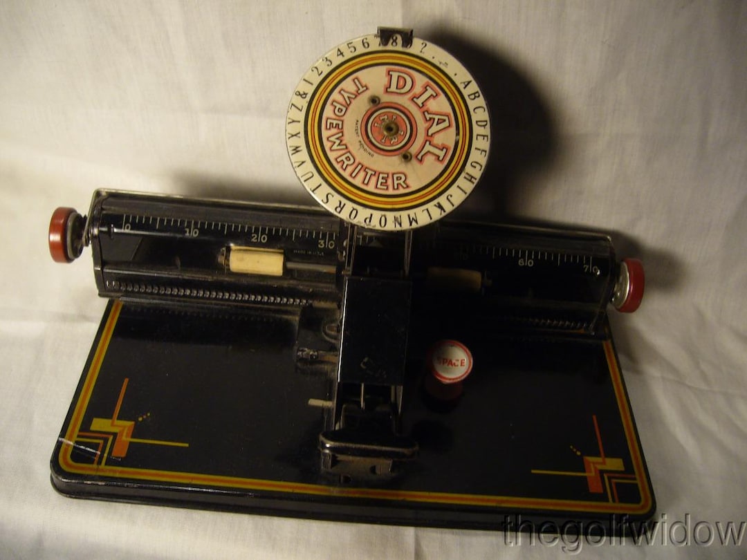 Vintage Marx Dial Typewriter 1930's Nice Deco Design - Etsy