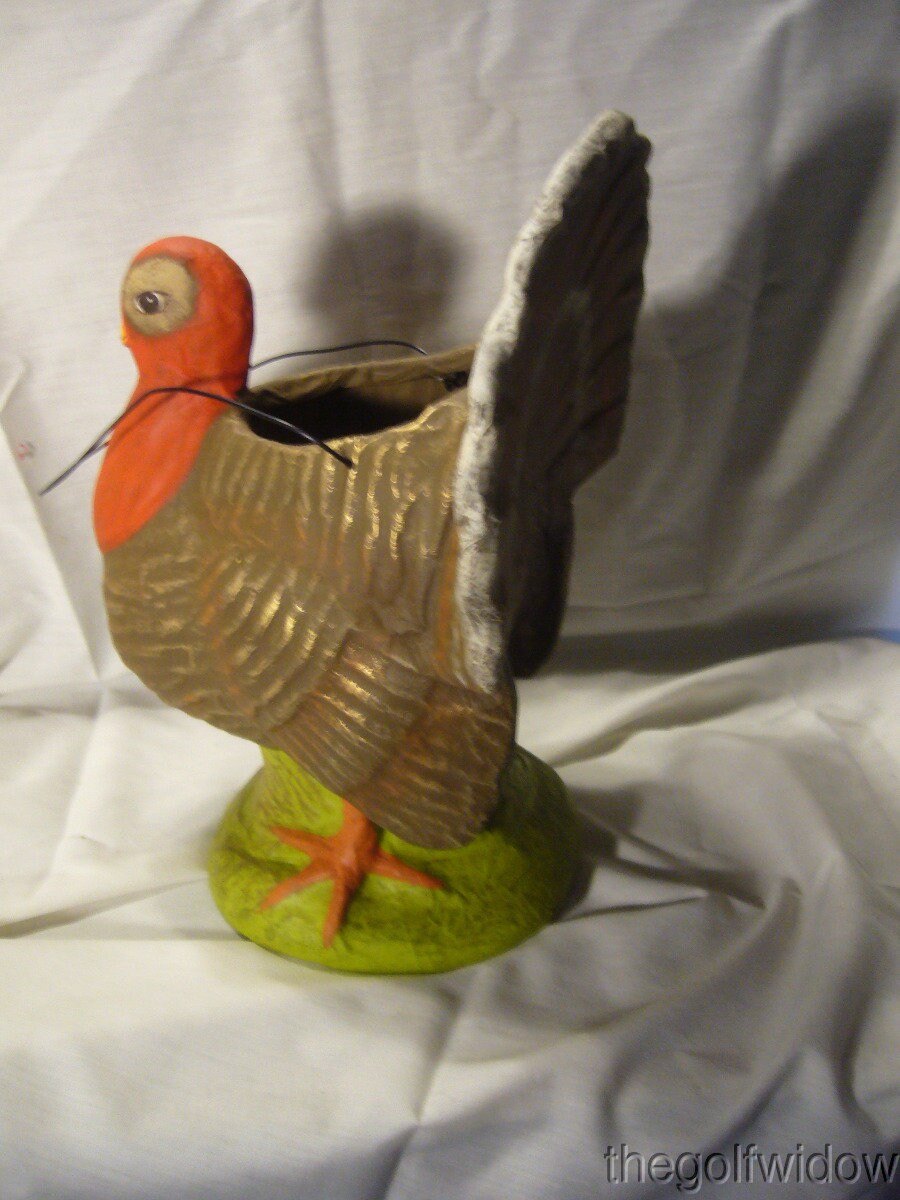 Bethany Lowe Vintage Turkey Bucket for Thanksgiving Table New - Etsy