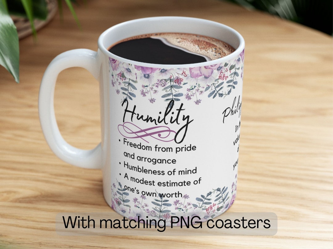 Humility Definition Mug Sublimation Design, Jesus Mug Wrap, Coffee Mug ...