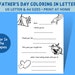 Coloring in Letter for Father's Day, Father's Day Appreciation Letter ...