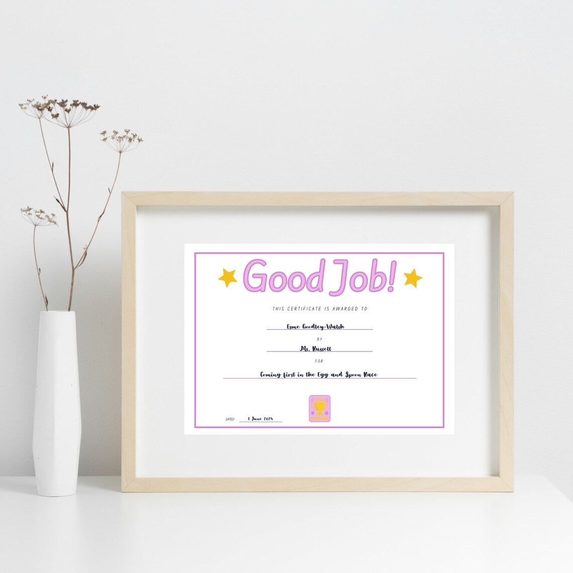 Printable Class Certificate, School Certificate of Achievement, End of ...