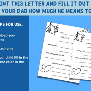 Coloring in Letter for Father's Day, Father's Day Appreciation Letter ...