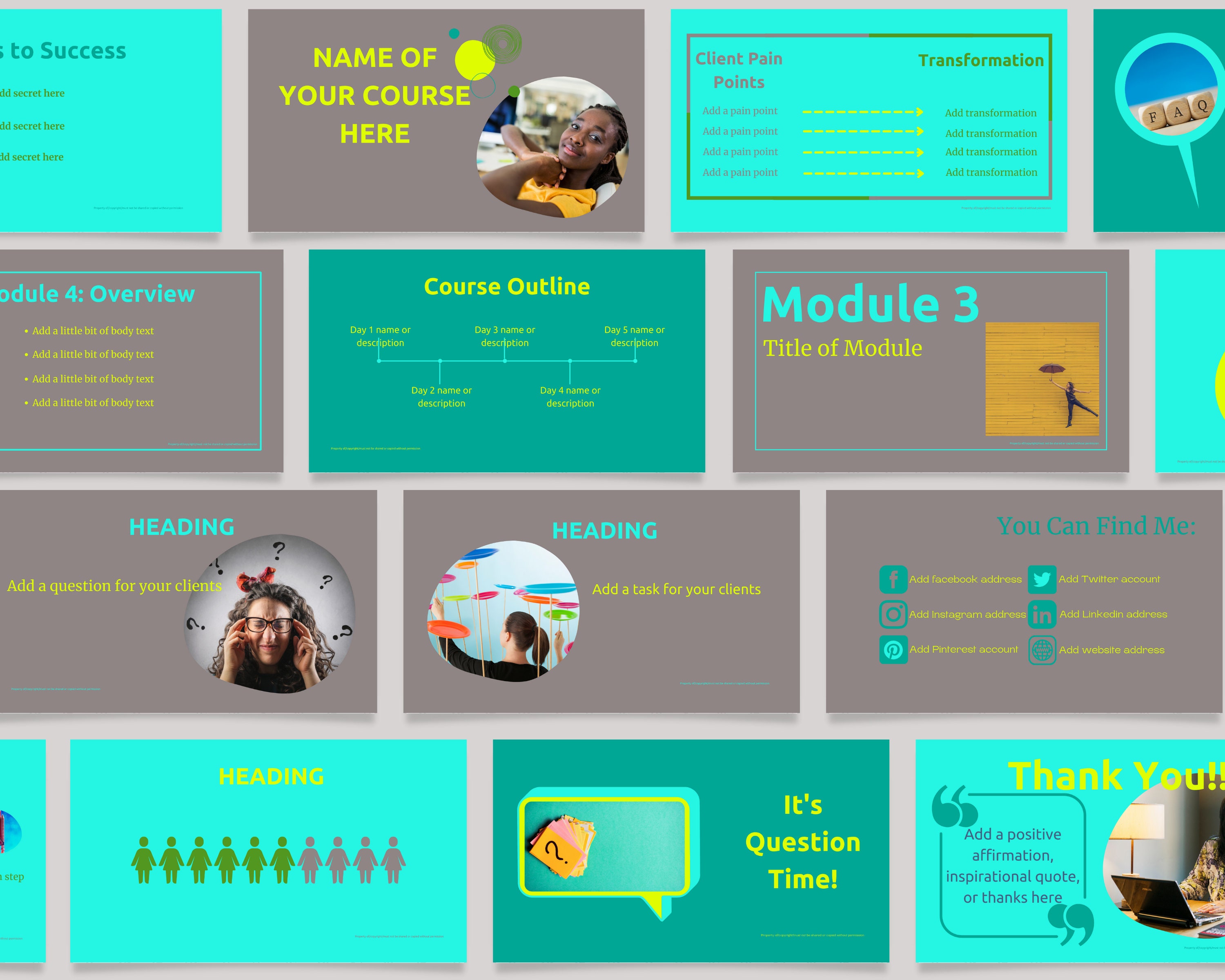 Editable Canva Slide Template for Online Course Creators and Coaches ...