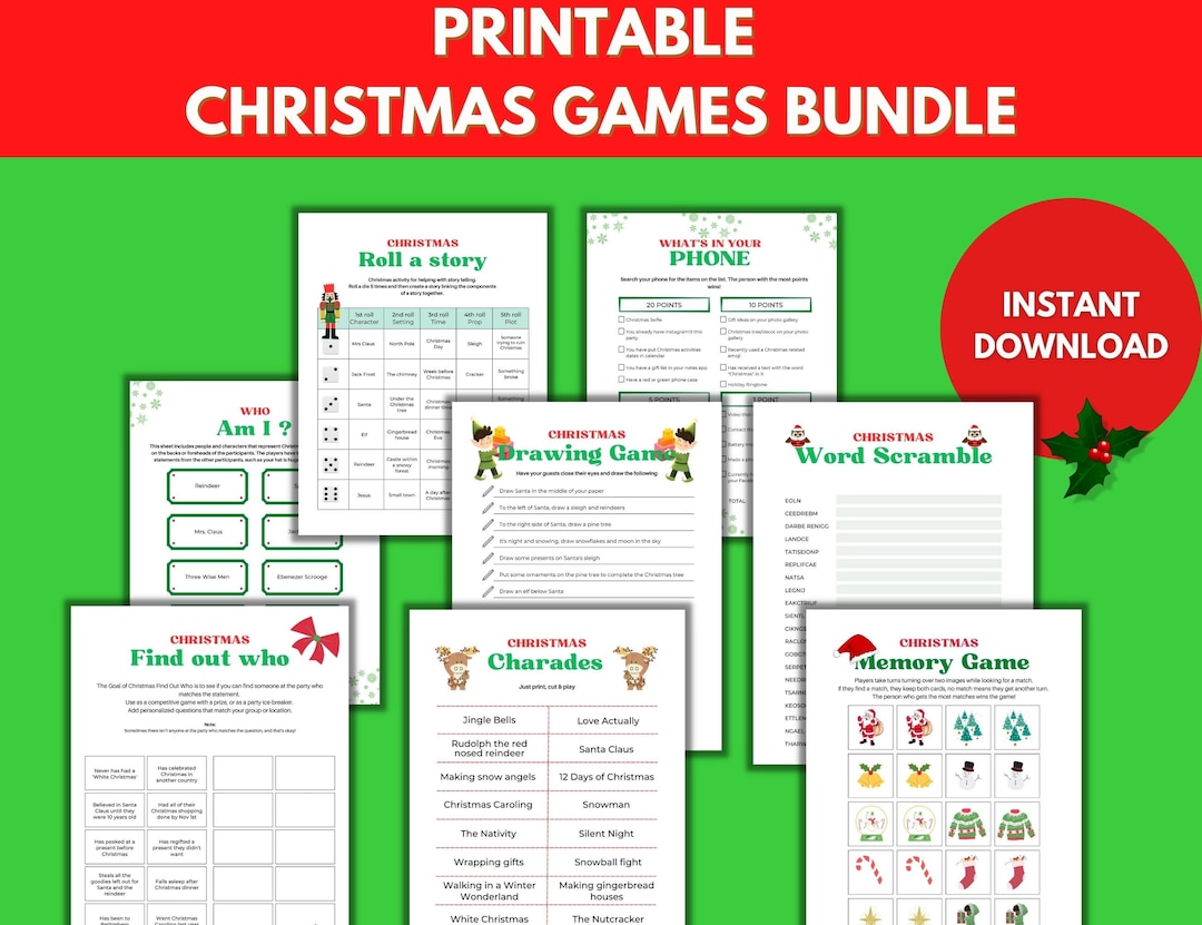 Christmas in July Printable Games to Bring the Whole Family Together ...