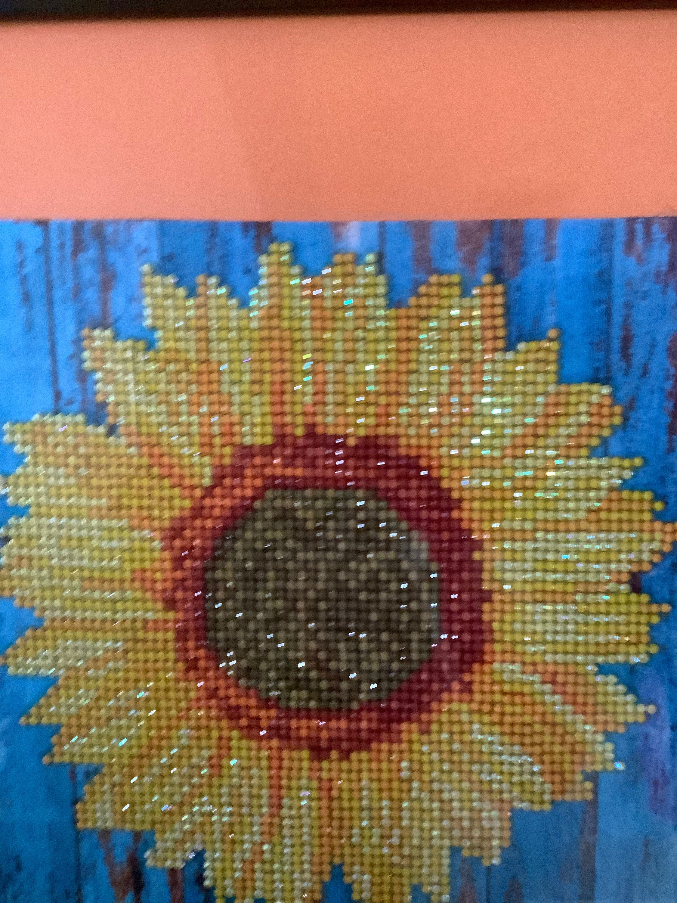 Completed Diamond Art, Framed Diamond Art, Shimmering Art, Sunflower ...