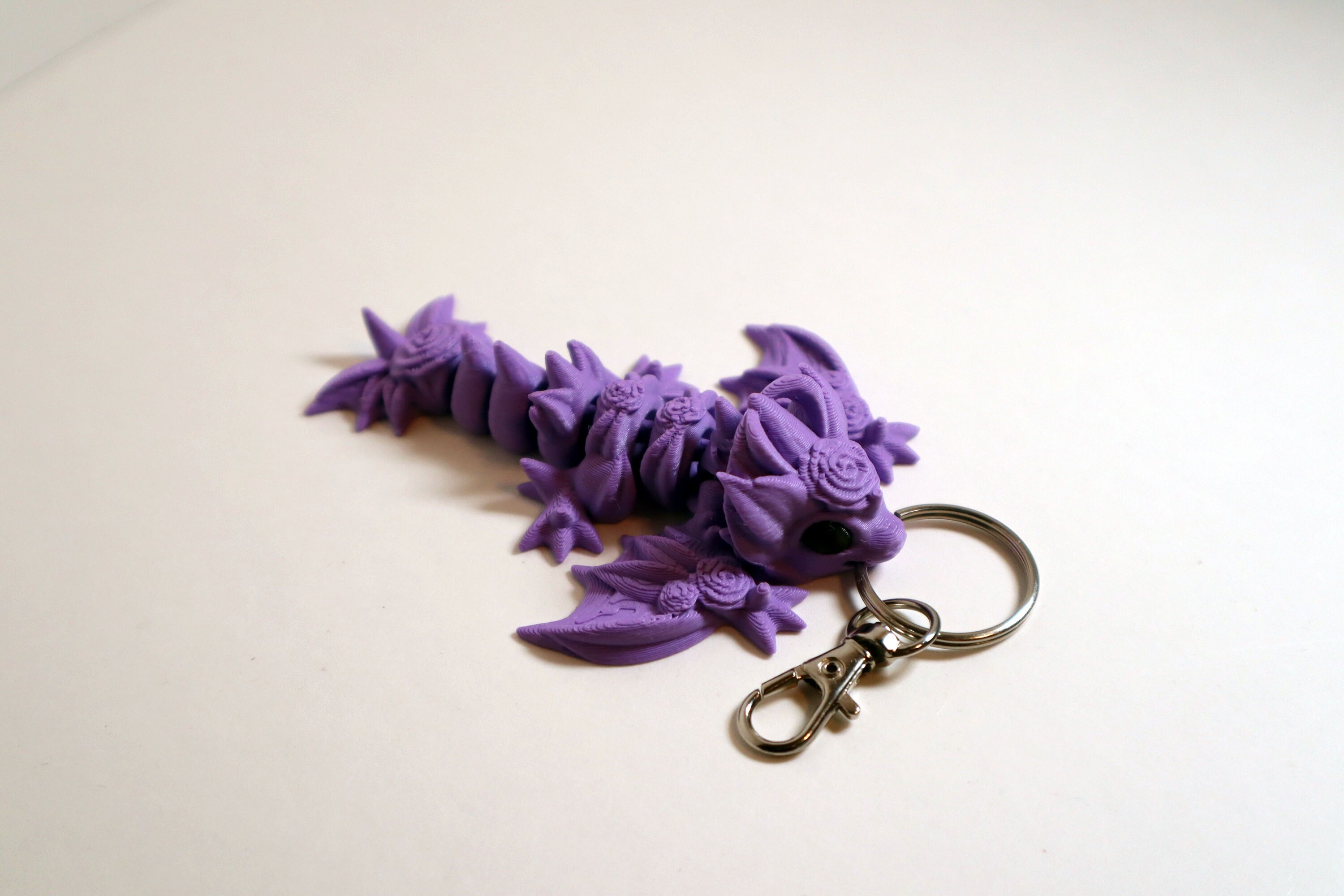 3d Printed Tiny Rose Wyvern Articulated Dragon Keychain 3d Printed ...