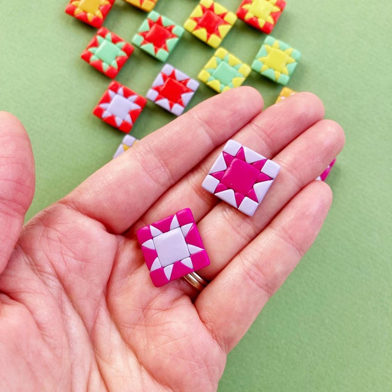 Clay Quilt Magnet - Etsy