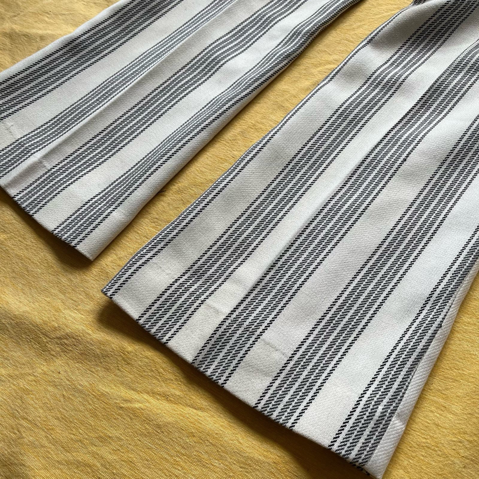 Vintage 60s / 70s Pin Stripe Flare Bell Bottom Pants Button Fly Mod ...