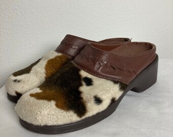 Cow Print Clogs - Etsy