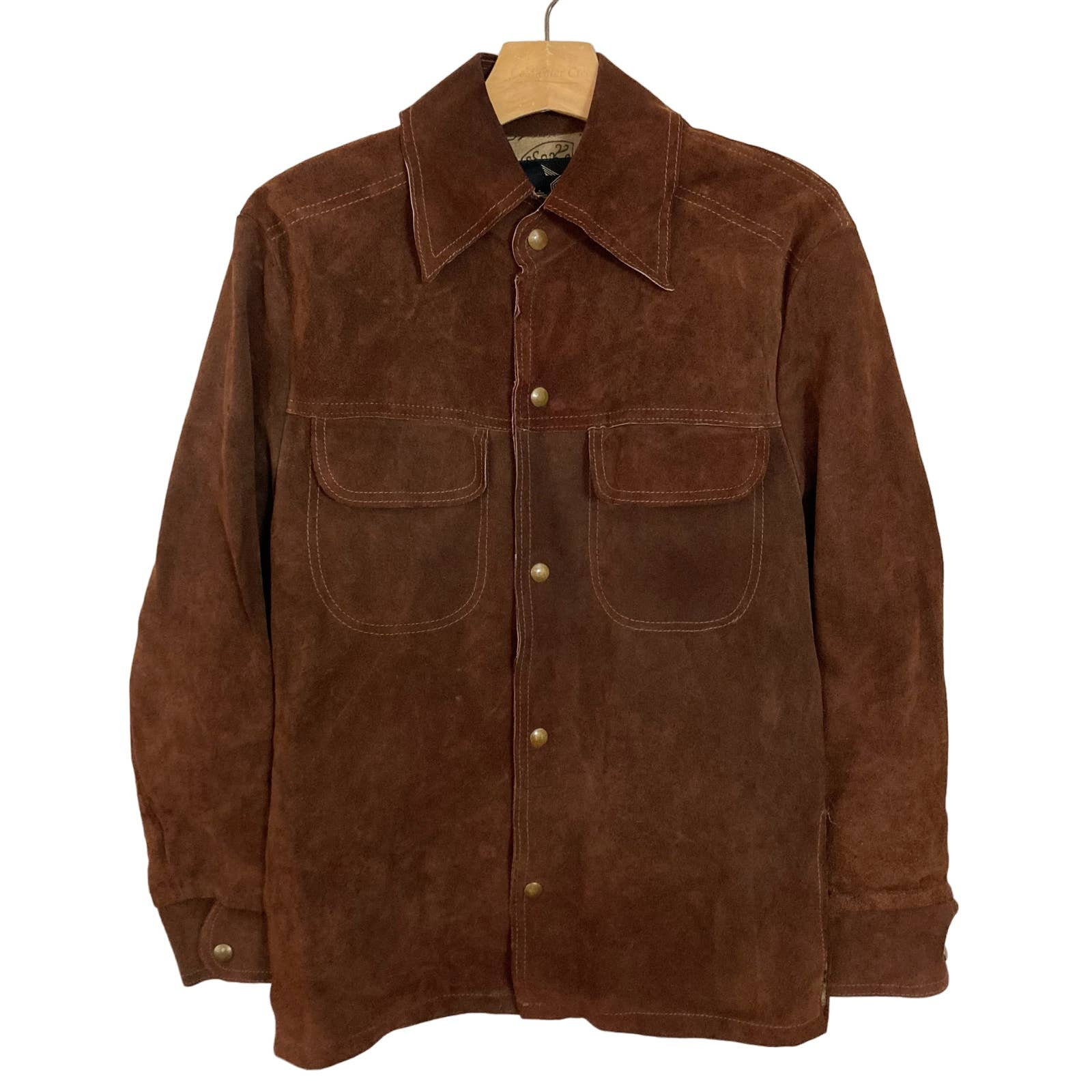 Vintage 70s Mens Chocolate Brown Suede Leather Dagger Collar - Etsy