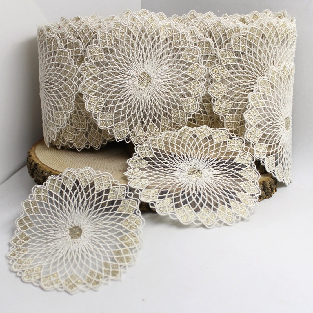 110mm Cream Lace/lace Trim/wedding Lace Trim/guipure Lace Trim ...