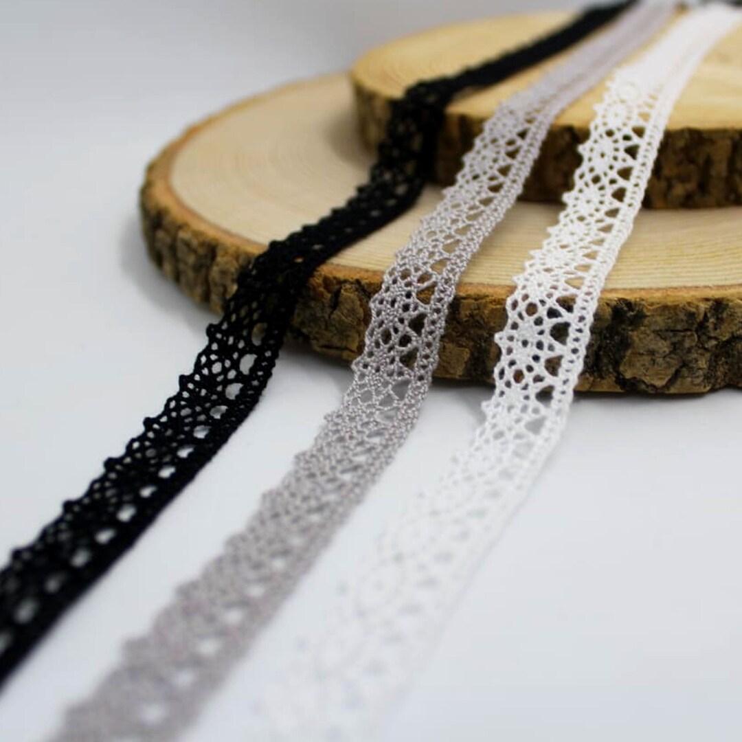 10mm 0,3 Inch Lace/decoration Lace Trim/cotton Fringe Trim/cotton Lace ...