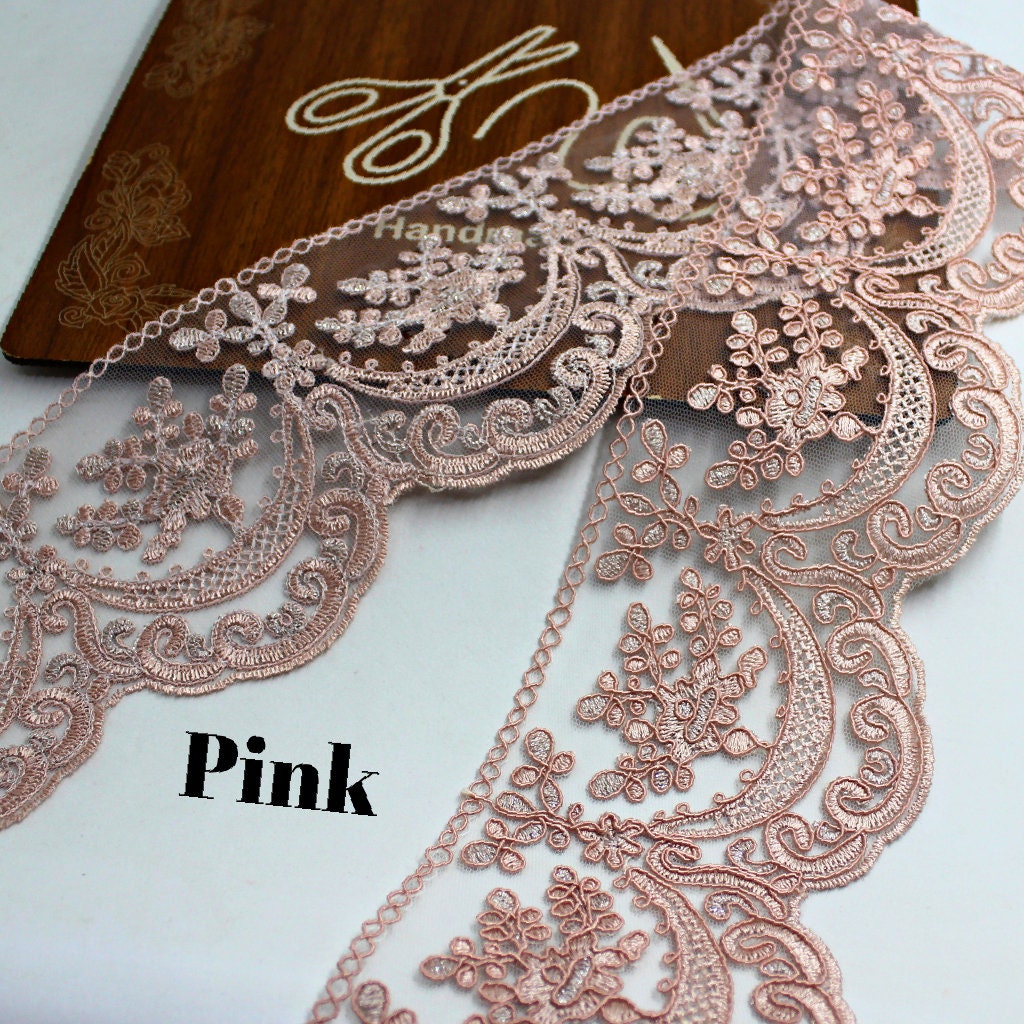 90mm Edging Lace Trim/3,5inch Lace Fabric/cream Lace by the Yard ...