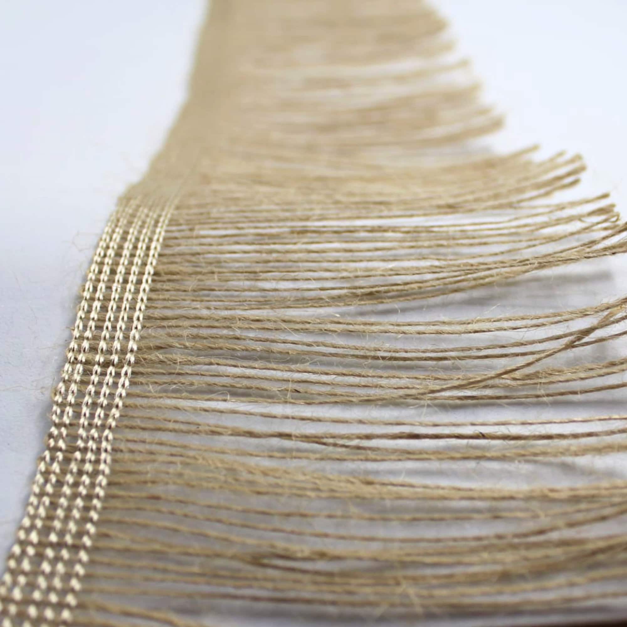100% Natural Wide Jute Fringe/100mm 3.9 Inch Natural Jute/burlap Fringe ...