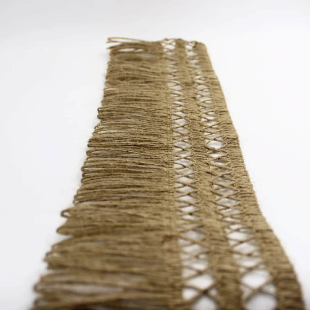 22 Yards Wide Jute Trim/100% Natural Jute Fringe Trim/100 Mm Fringe ...