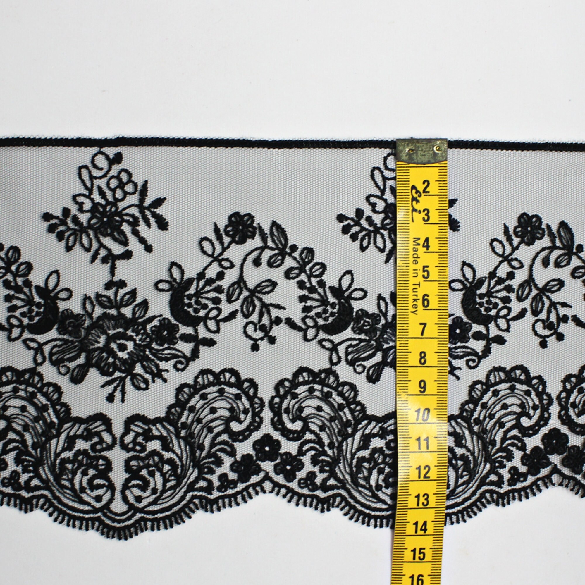 140mm Black and White Edging Lace Trim/5,5 Inch Lace Fabric/tulle Lace ...