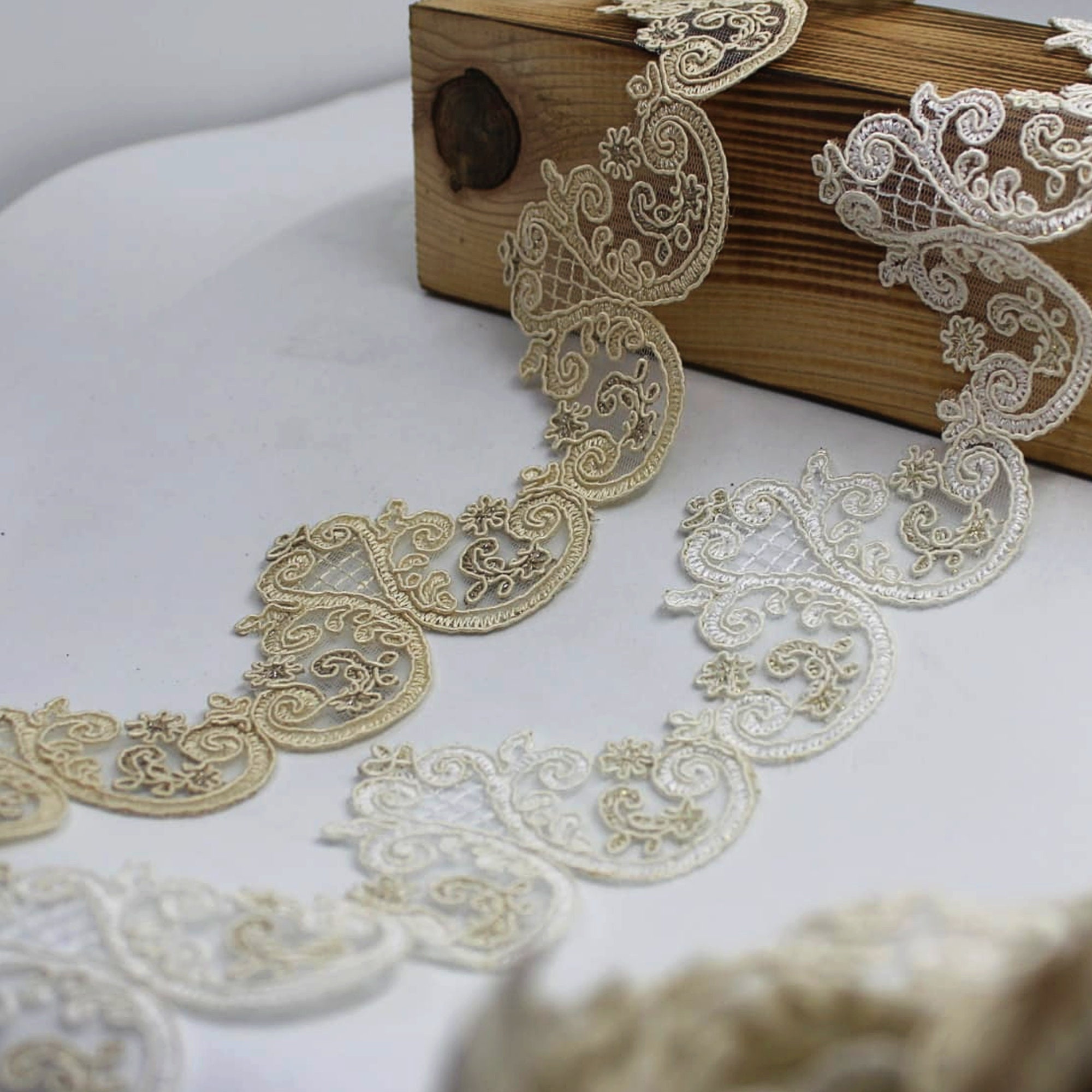 60mm2,3inch Cream Edging Lace/lace Dress/antique Lace Trim/decoration ...