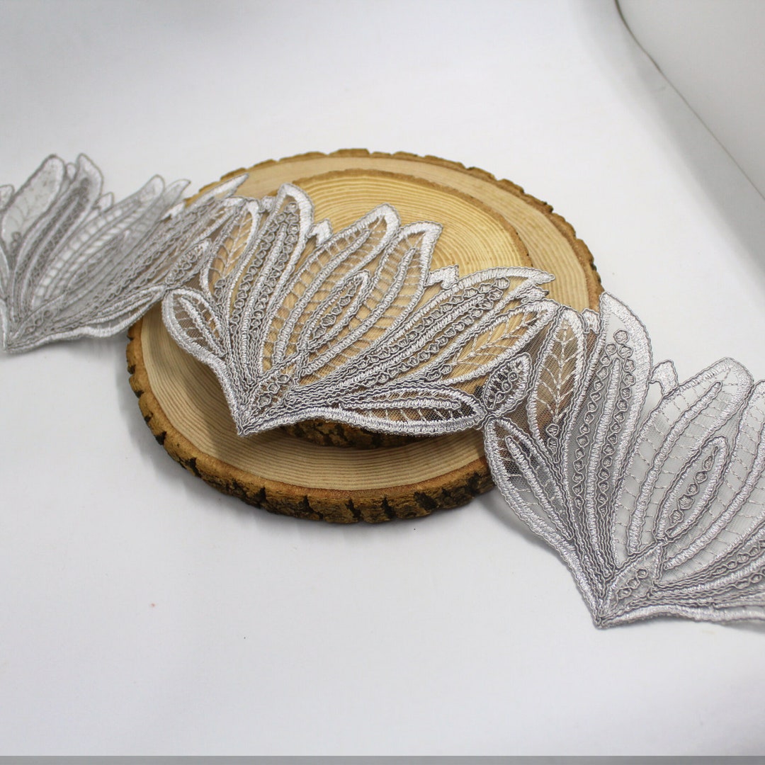 120mm4,7inchgray Edging Lace Trim/gray Lace Border/tulle Lace ...