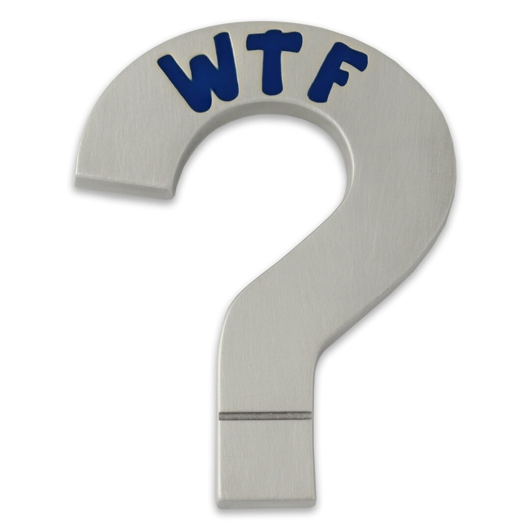 Indiana Metal Craft WTF Decorative Pewter Question Mark Medallion Desk ...