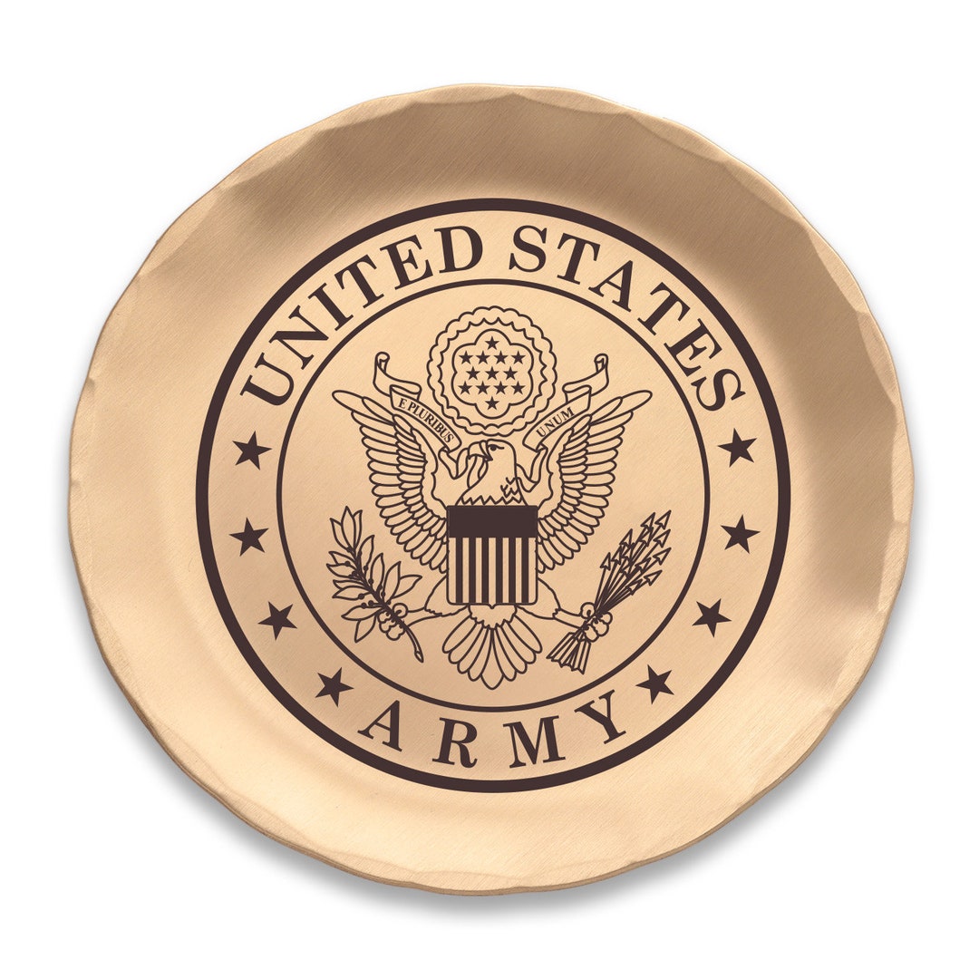 Indiana Metal Craft US Army Logo Copper Coaster Tray Made in - Etsy