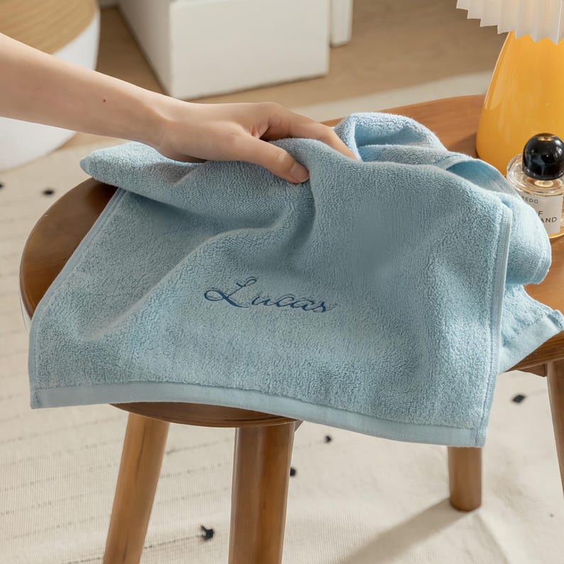 Personalized Embroidered Hand Towel, Custom Cotton Gym Towel - Etsy