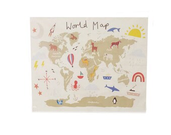 Wall Hanging World Map | Etsy