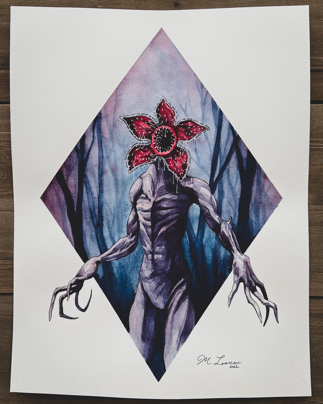 Demogorgon Fine Art Print, Watercolor Art , Stranger Things, Fan Art ...