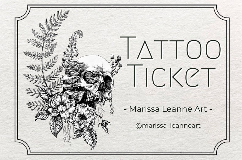 Tattoo Ticket Tattoo Permit Tattoo Permission Tattoo Art - Etsy
