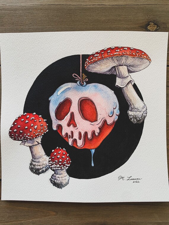 Poison Apple Fine Art Print Disney Inspired Original - Etsy