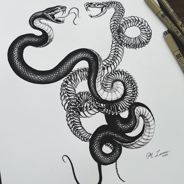 Snake Art - Etsy