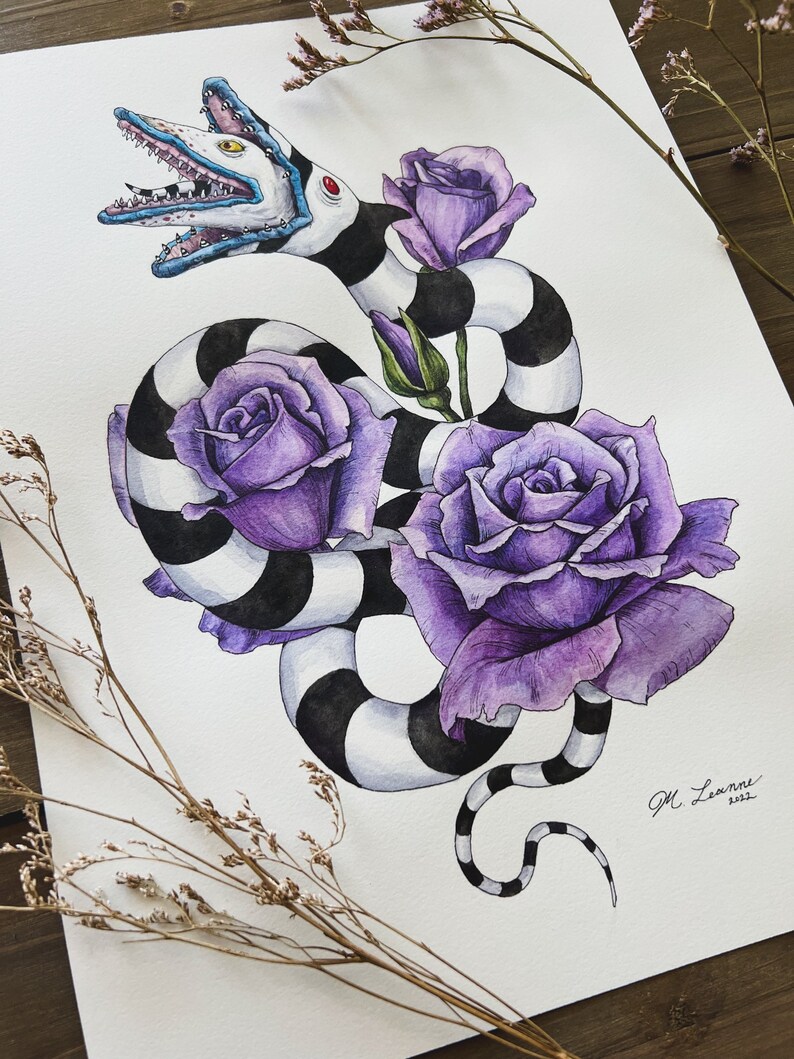 Sandworm Original Watercolor Painting Watercolor Art - Etsy