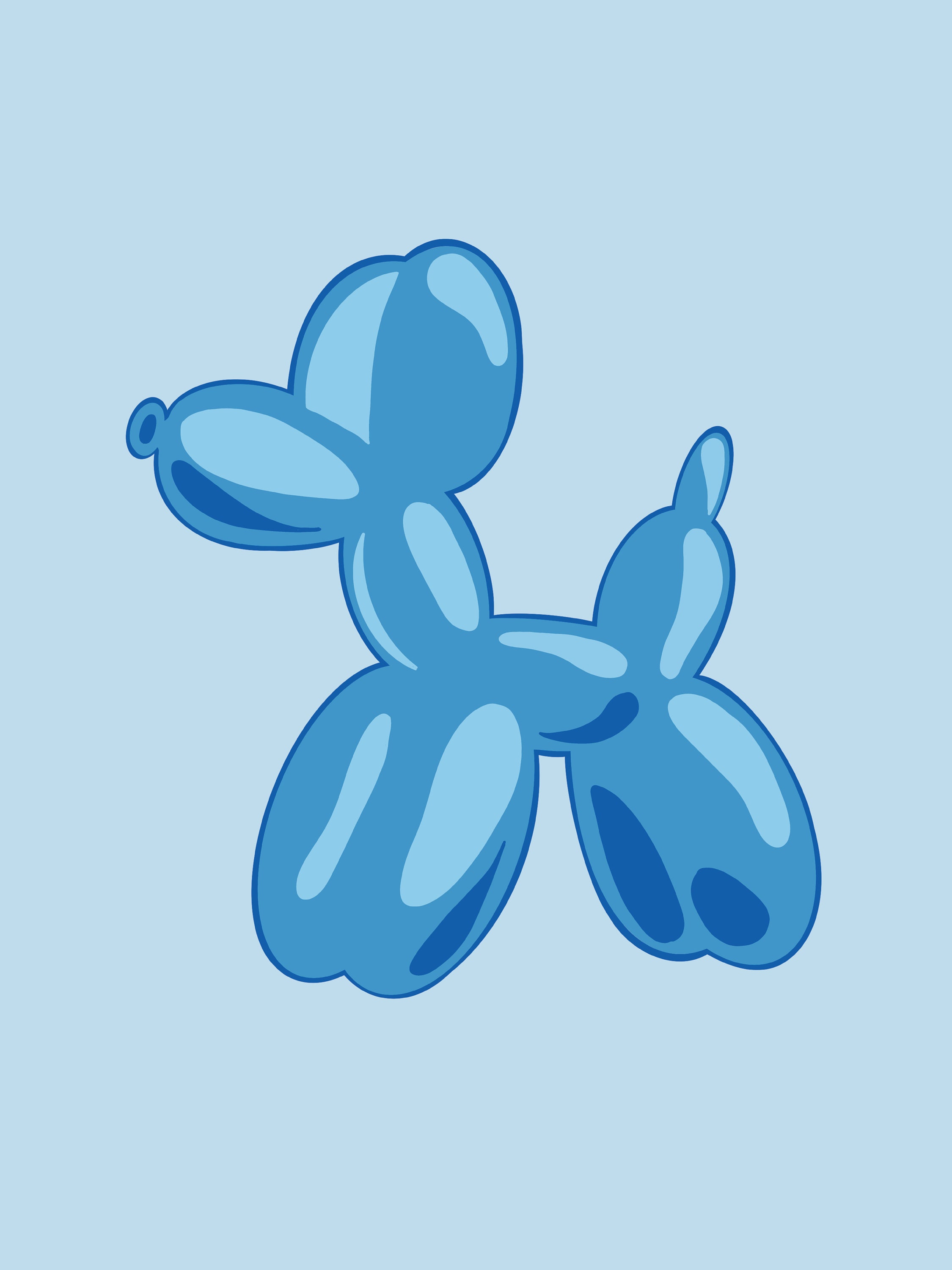 Blue Preppy Balloon Dog Print | Preppy Wall Art | Blue Preppy Wall Art ...